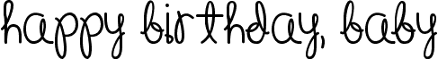 Happy Birthday, BabyRegular 字体 | Fonts2u.com