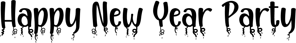 Happy New Year Party font | Fonts2u.com