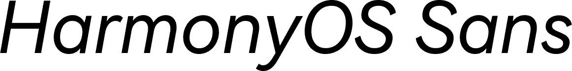 HarmonyOS Sans Italic font