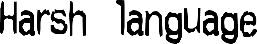 Harsh language font | Fonts2u.com