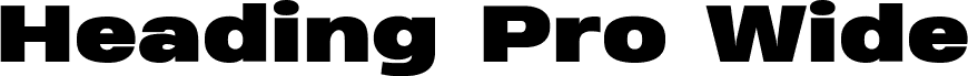 Heading Pro Wide Trial Regular font