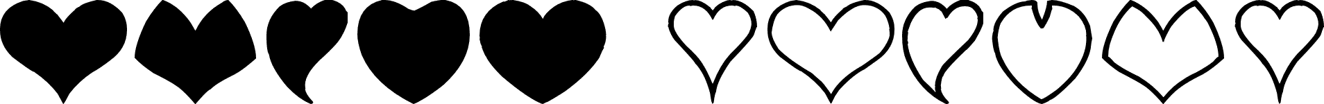 HEART shapes font | Fonts2u.com