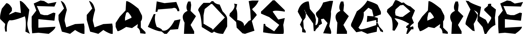Hellacious Migraine fuente | Fonts2u.com