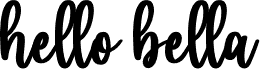hello bella font
