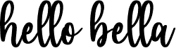 hello bella bold Bold font