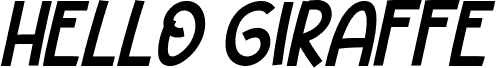 HELLO GIRAFFE font