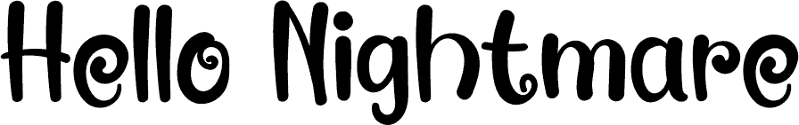 Hello Nightmare font | Fonts2u.com