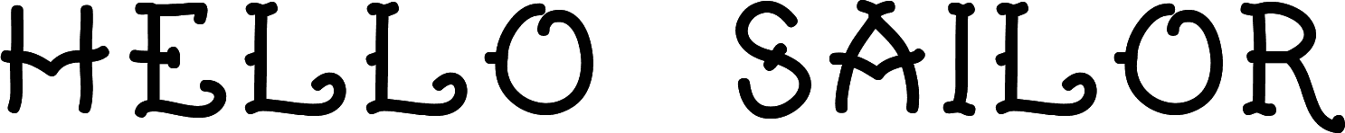 Hello Sailor Monoline Demo font | Fonts2u.com