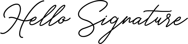 Hello Signature font