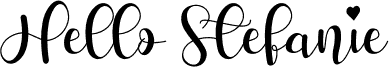 Hello Stefanie Italic font