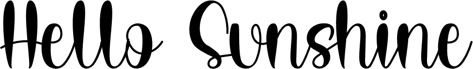 Hello Sunshine font