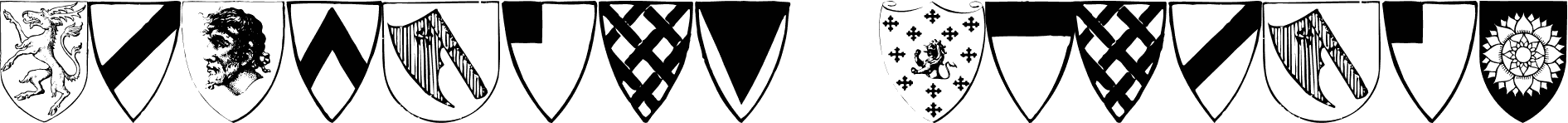 Heraldic Shields font | Fonts2u.com