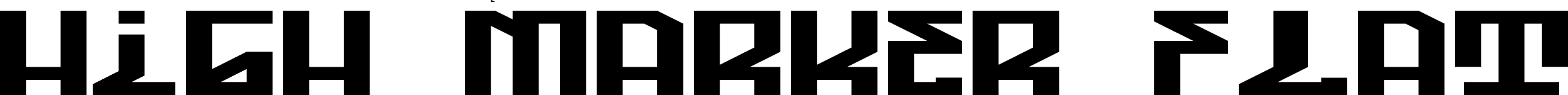 High Marker Flat Regular font | Fonts2u.com