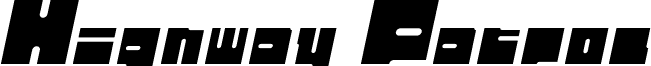 HIGHWAY PATROL font