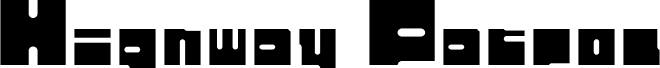 HIGHWAY PATROL font