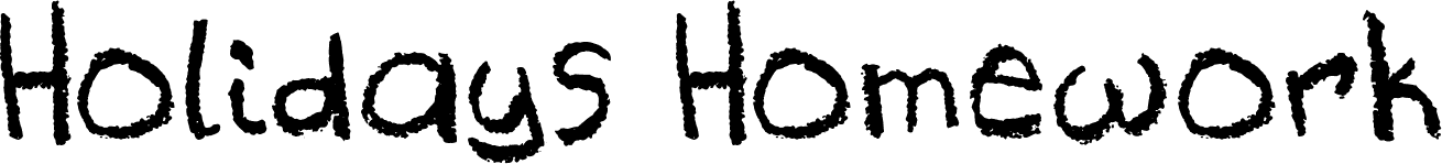 Holidays Homework font | Fonts2u.com
