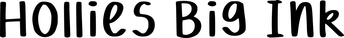 Hollies Big Ink Regular font | Fonts2u.com