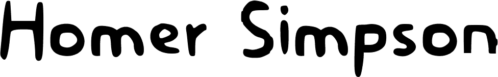 Homer Simpson Medium font | Fonts2u.com