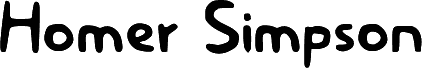 Homer Simpson Medium font | Fonts2u.com