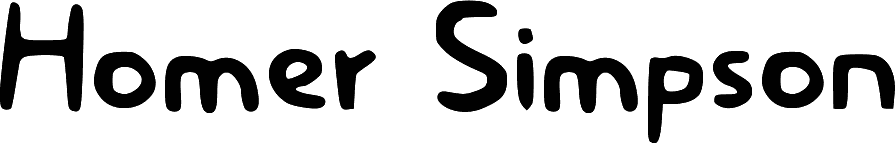 Homer Simpson Revised Regular fuente
