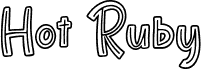 Hot Ruby Regular font
