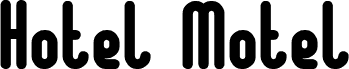 Hotel Motel font