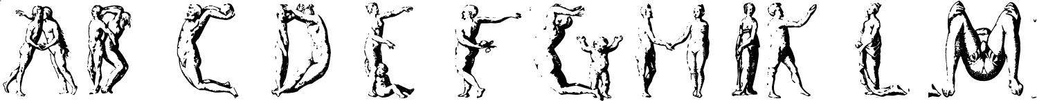 Human Alphabet font | Fonts2u.com