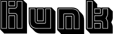 Hunk Regular font