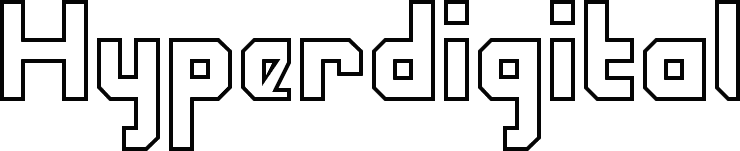 Hyperdigital Outline font | Fonts2u.com
