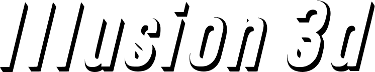 Illusion3d Italic font | Fonts2u.com