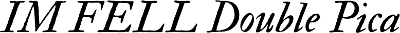 IM FELL Double Pica Roman font