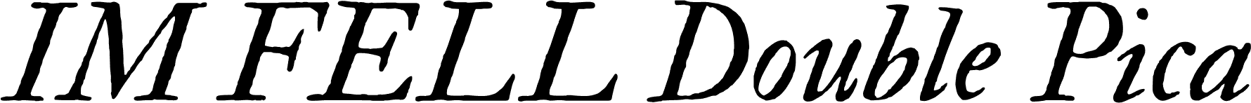 IM FELL Double Pica Italic font