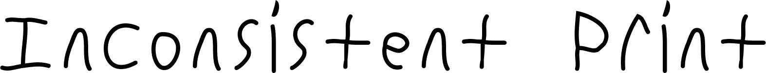 Inconsistent Print font