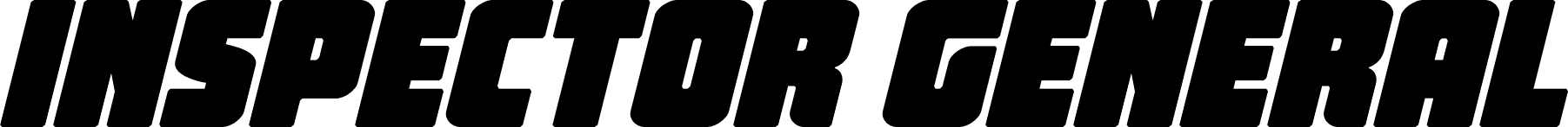 Inspector General Italic font