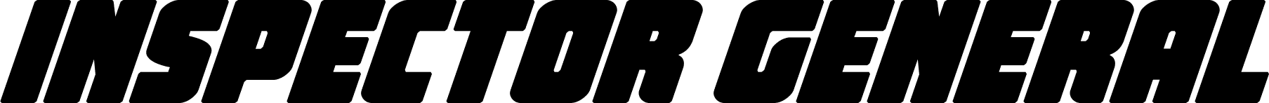 Inspector General Super-Italic font