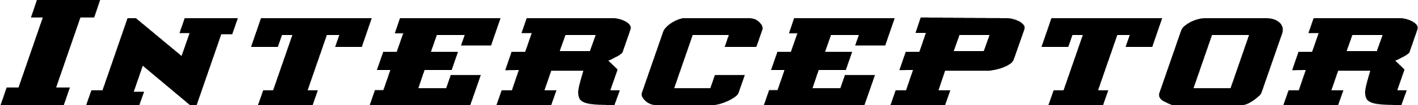 Interceptor Bold ExpItalic font