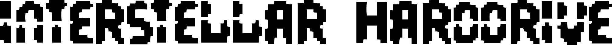 Interstellar Harddrive font