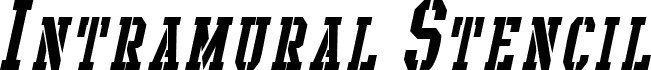 Intramural Stencil JL font