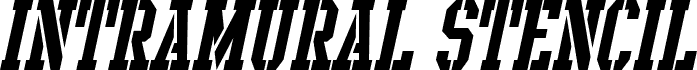 Intramural Stencil JL font