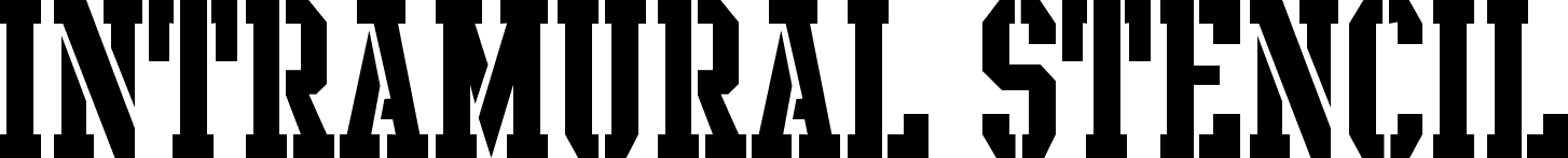 Intramural Stencil JL font