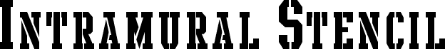 Intramural Stencil JL font