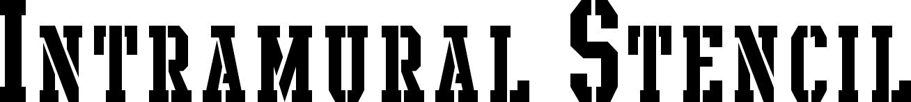Intramural Stencil SC JL font | Fonts2u.com