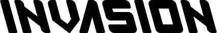 INVASION Bold font