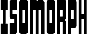 Isomorph font