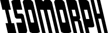 Isomorph font