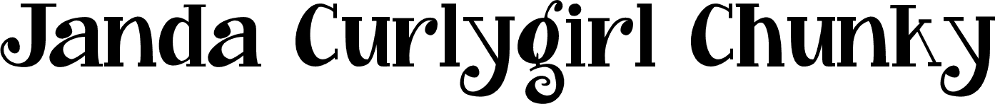 Janda Curlygirl Chunky font