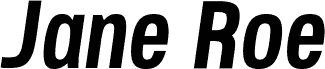 Jane Roe Bold font
