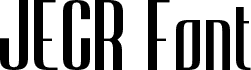 JECR Font Bold font