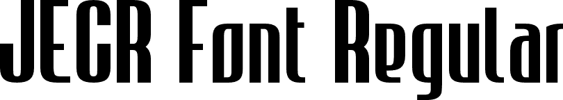 JECR Font Regular font | Fonts2u.com