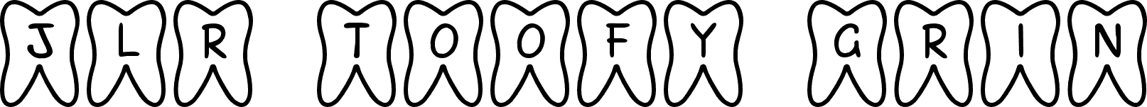 JLR Toofy Grin font